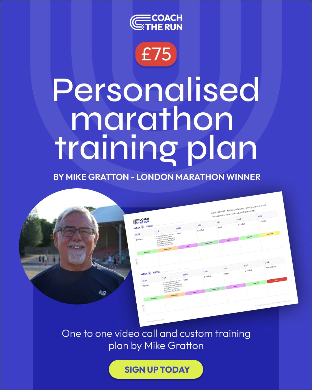 Personalised marathon training plan with head coach - Mike Gratton ...